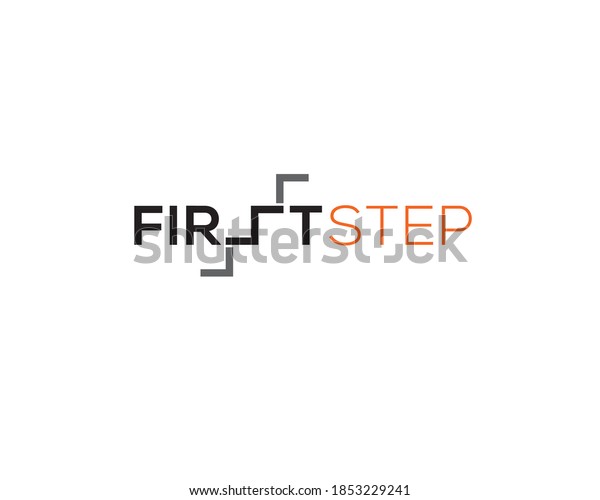 Wordmark Typography First Step Letter S: เวกเตอร์สต็อก (ปลอดค่า ...