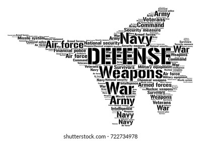 Words Cloud Defense Concept Made Military Stock Vector (Royalty Free ...