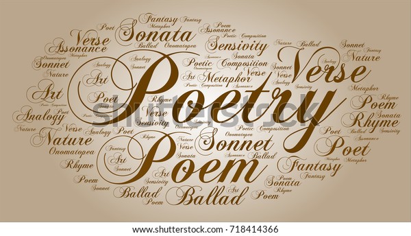Words Cloud Poetry Concept Made Tags Stock Vector (Royalty Free ...