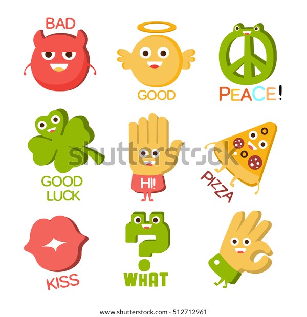 Words Corresponding Illustrations Cartoon Character Objects Stock ...