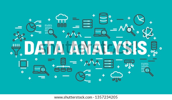 Words Data Analysis Surrounded By Icons Stock Vector (Royalty Free ...