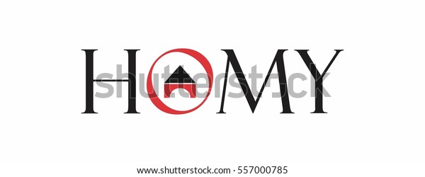 Words Homy Logo Vector Design Stock Vector (Royalty Free) 557000785 ...