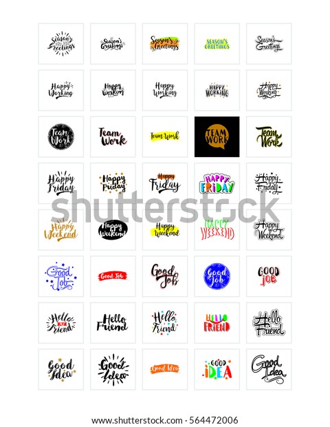 Words Sentence Typography Typographic Writing Script Stock Vector ...