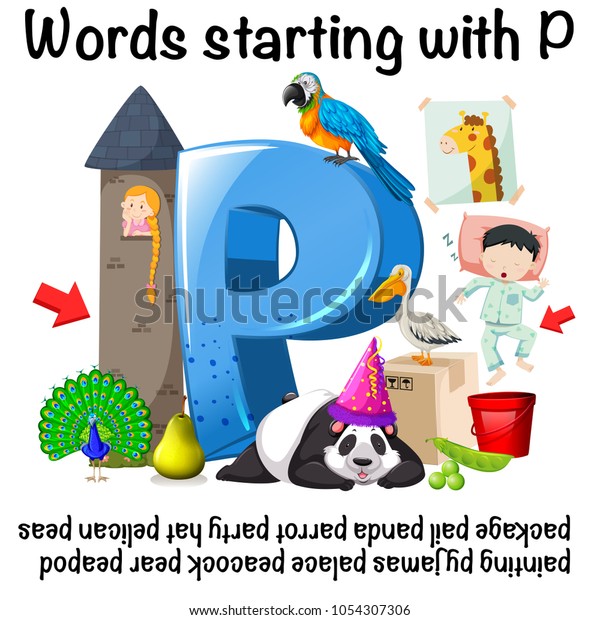 Words Starting P On White Background Stock Vector (Royalty Free ...