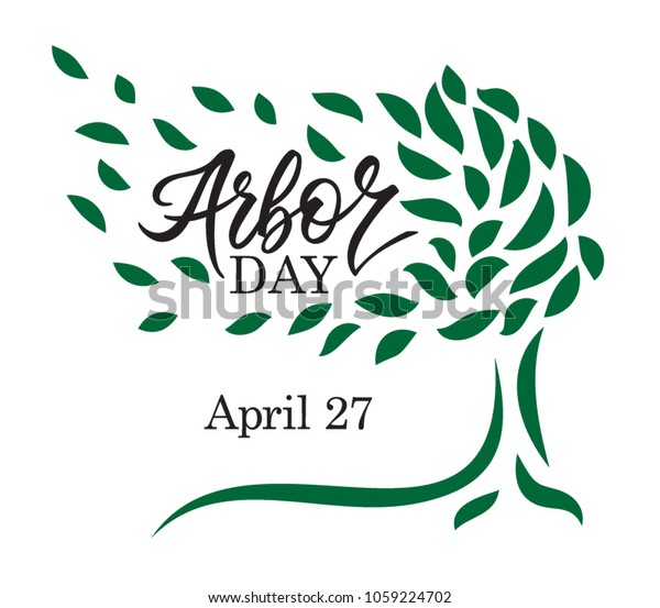 Words Tree Leaves Blowing Wind Handwriting Stock Vector (Royalty Free ...