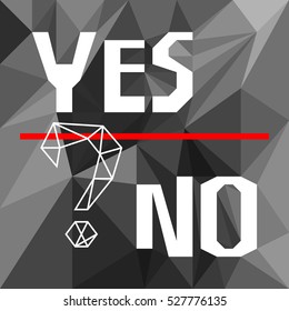 Words Yes No Question Mark Lettering Stock Vector (Royalty Free ...