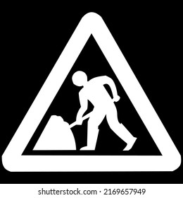Work Area Warning Building Works Sign Stock Vector (Royalty Free ...