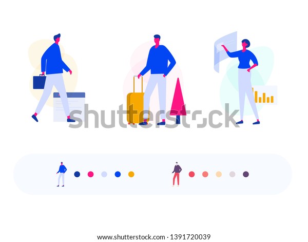 Work Work Business Trip Office Data Stock Vector (Royalty Free ...