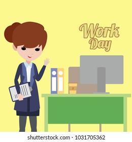 Work Day Illustration Stock Vector (Royalty Free) 1031705362 | Shutterstock