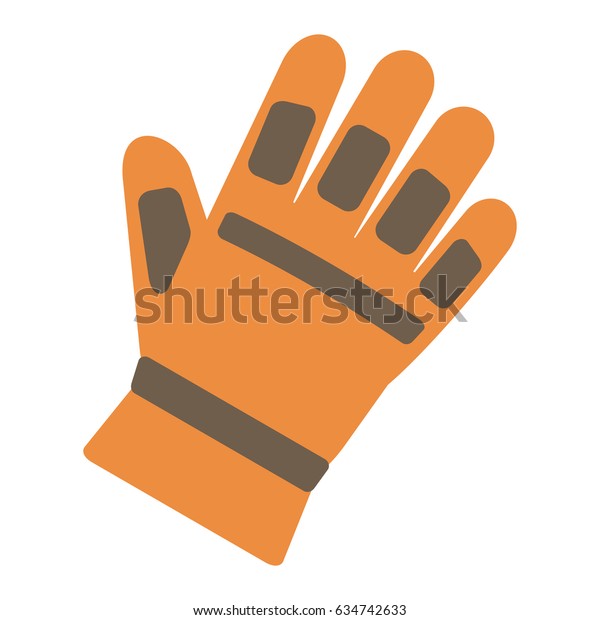 Work Glove Isolated On White Background Stock Vector (Royalty Free ...