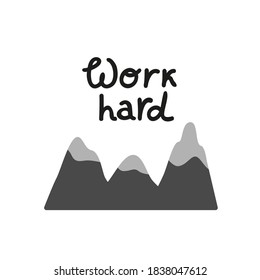 Work Hard Sign Hand Drawn Lettering Stock Vector (Royalty Free ...