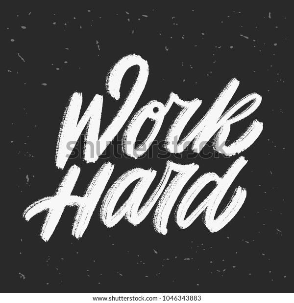 Work Hard Vector Lettering: vector de stock (libre de regalías ...