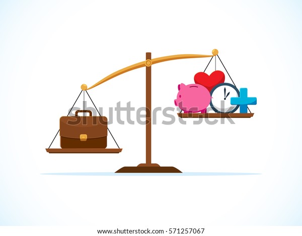 Work Heavier Than Life On Scale Stock Vector (Royalty Free) 571257067 ...