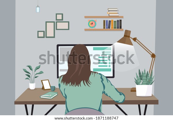 Work Home Concept Design Work Home Stock Vector (Royalty Free ...
