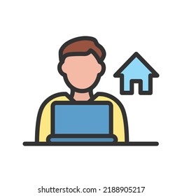 Work Home Icon Vector Image Can Stock Vector (Royalty Free) 2188905217 ...