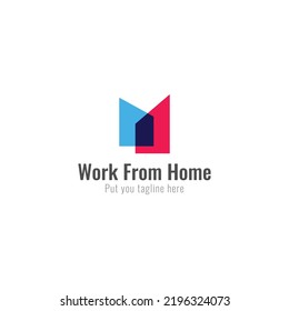 Work Home Logo Remot Office Home Stock Vector (Royalty Free) 2196324073 ...
