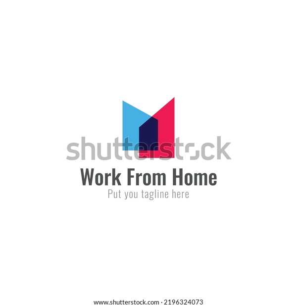 Work Home Logo Remot Office Home Stock Vector Royalty Free 2196324073 Shutterstock