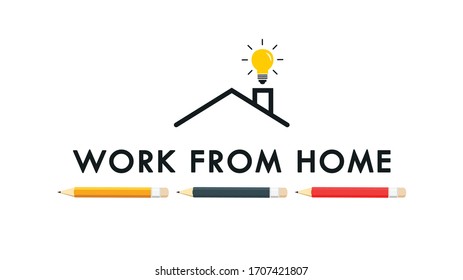 Work Home Poster Design Work Home Stock Vector (Royalty Free ...