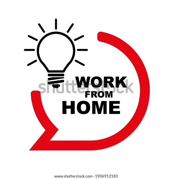 Work Home Sign On White Background Stock Vector (Royalty Free ...