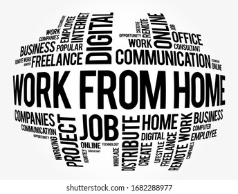Work Home Word Cloud Business Concept Stock Vector (Royalty Free ...