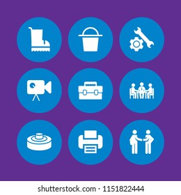 Work Icon 9 Work Set Business Stock Vector (Royalty Free) 1151822444 ...