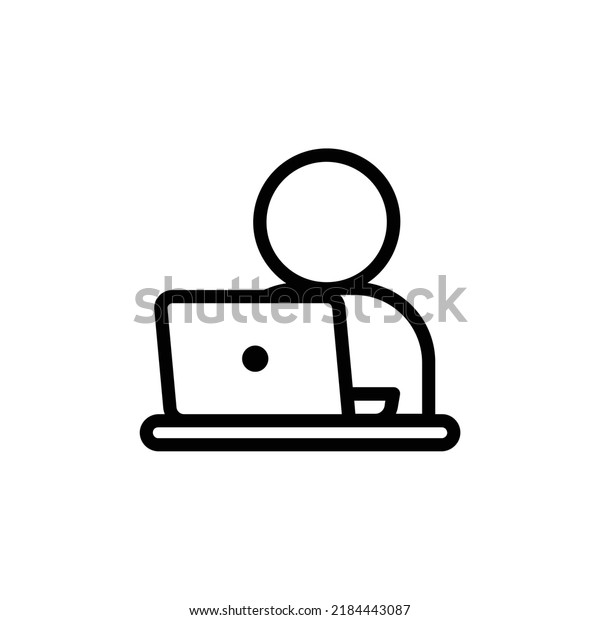 Work Icon Line Art Style Design Stock Vector (Royalty Free) 2184443087 ...