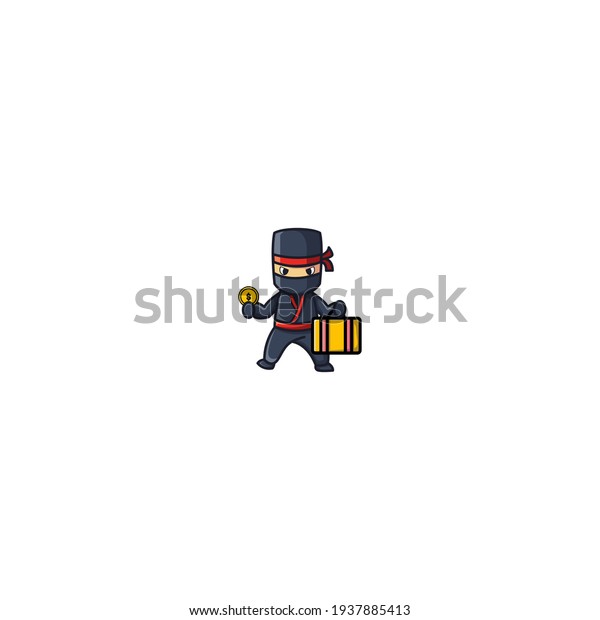 Work Ninja Cartoon Character Design Vector Stock Vector (Royalty Free ...