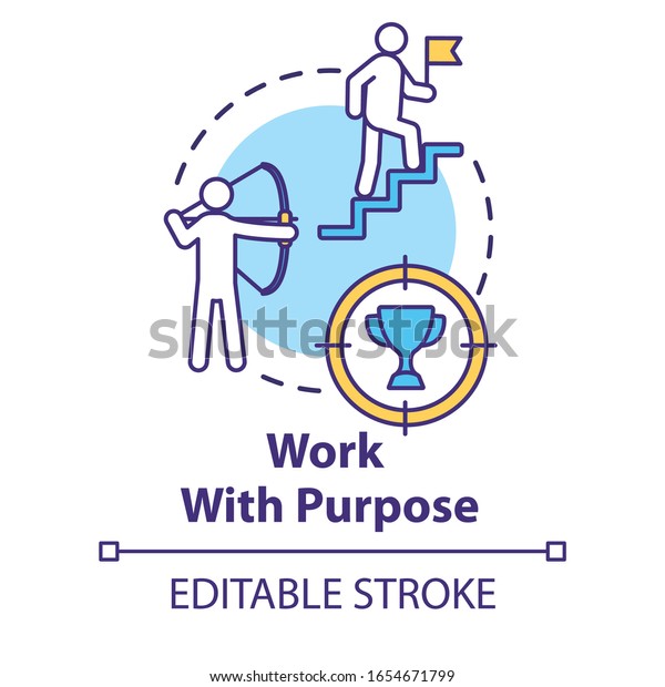 Work Purpose Concept Icon Corporate Labor Stock Vector (Royalty Free ...