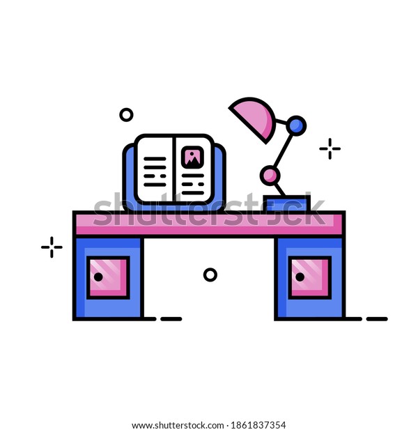 Work Reading Space Illustration Easy Edit Stock Vector (Royalty Free ...