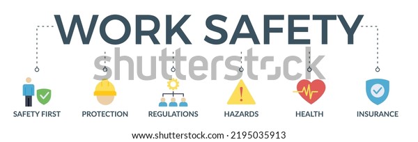 Work Safety Banner Web Icon Vector Stock Vector (Royalty Free ...