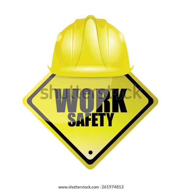 Work Safety Helmet Sign Concept Illustration: เวกเตอร์สต็อก (ปลอดค่า ...