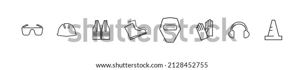 Work Safety Sign On White Background Stock Vector (Royalty Free ...