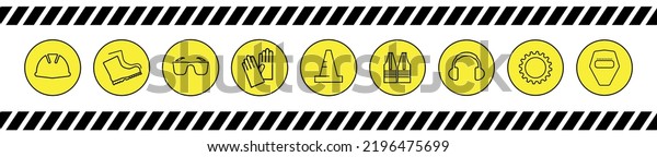 Work Safety Sign On White Background Stock Vector (Royalty Free ...