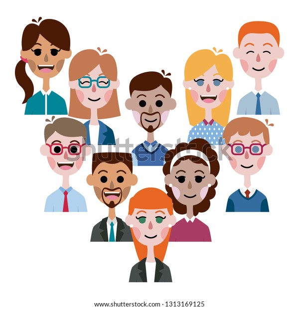 Work Team Cartoon Vector Workers Avatars Stock Vector (Royalty Free ...