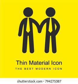 Icon Respect Respectful Handshake Thin Contour Stock Vector (Royalty ...