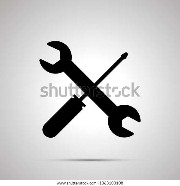 Work Tools Silhouette Simple Black Settings Stock Vector (Royalty Free ...