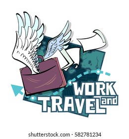 Work Travel Vector Logo Stock Vector (Royalty Free) 582781234