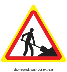 Work Underway Road Sign Stock Vector (Royalty Free) 1066997336 ...