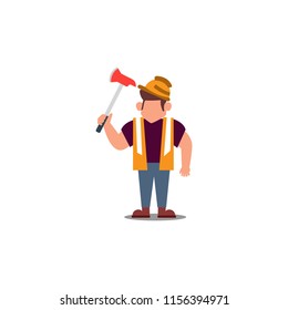 Medieval Man Herald Messenger Trumpet Vector Stock Vector (Royalty Free ...