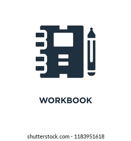 Workbook Icon Black Filled Vector Illustration Stock Vector (Royalty ...