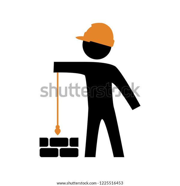 Worker Builder Level Silhouette Stock Vector (Royalty Free) 1225516453 ...