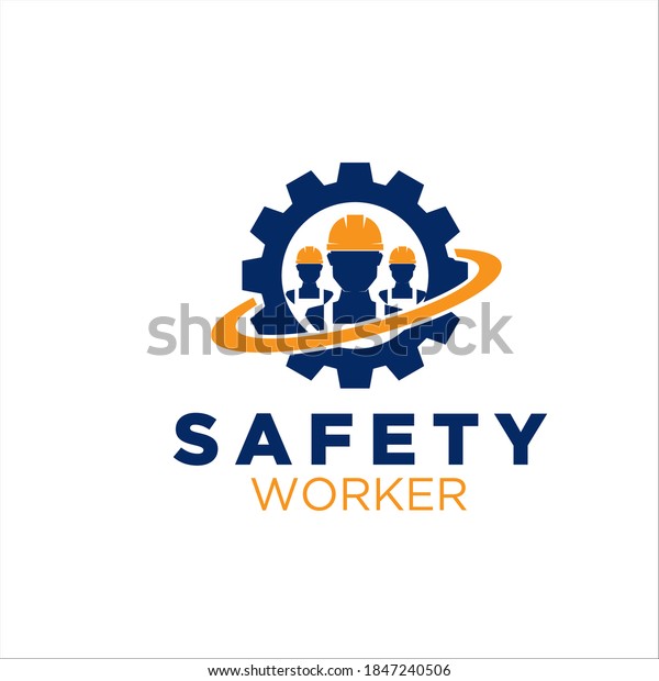 worker care logo designs simple for construction service