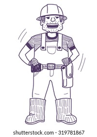 Worker Cartoon Vector Drawing: เวกเตอร์สต็อก (ปลอดค่าลิขสิทธิ์ ...
