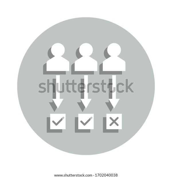 Worker Cross Check Standpoint Badge Icon Stock Vector (Royalty Free ...