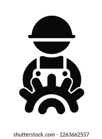 Worker Icon Illutrated Stock Vector (Royalty Free) 1263662557 ...