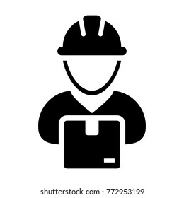Worker Icon Vector Male Logistics Service Stock Vector (Royalty Free ...