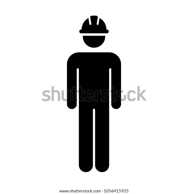 Worker Icon Vector Male Service Person Stock Vector (Royalty Free ...
