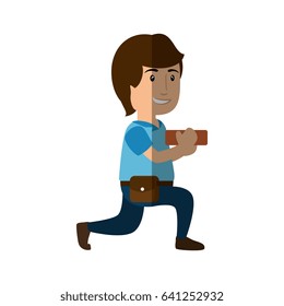 Worker Man Cartoon Stock Vector (Royalty Free) 641252932 | Shutterstock