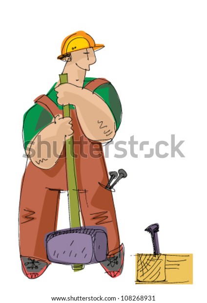 Worker Really Big Hummer Stock Vector (Royalty Free) 108268931 ...