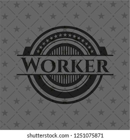 Worker Retro Style Black Emblem Stock Vector (Royalty Free) 1251075871 ...